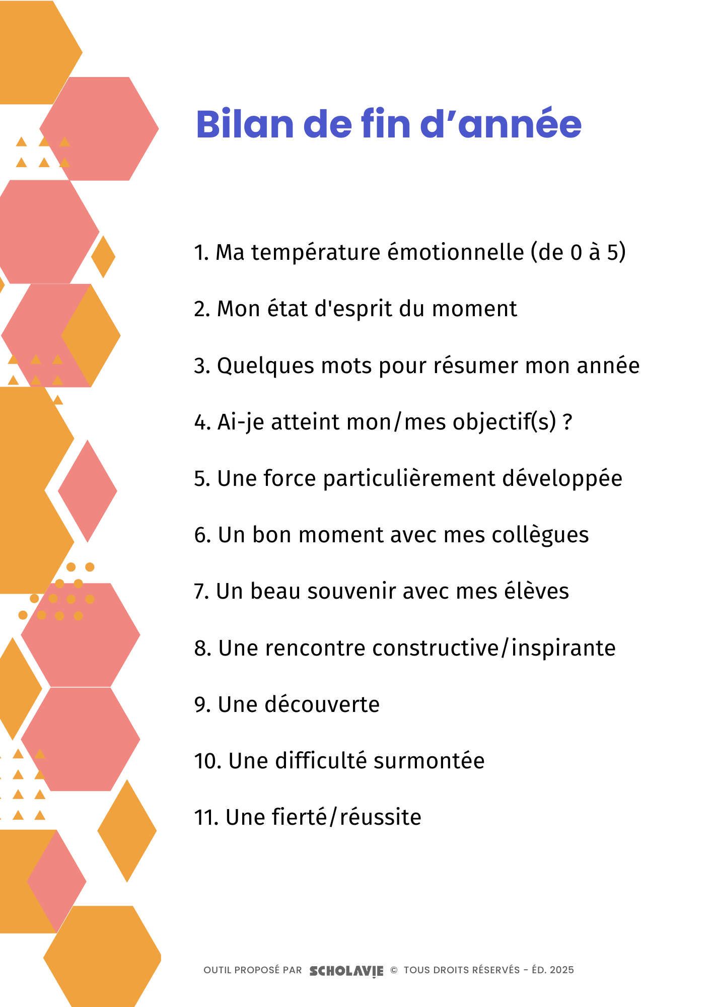 Bilans de période - Fin d'année - ScholaVie